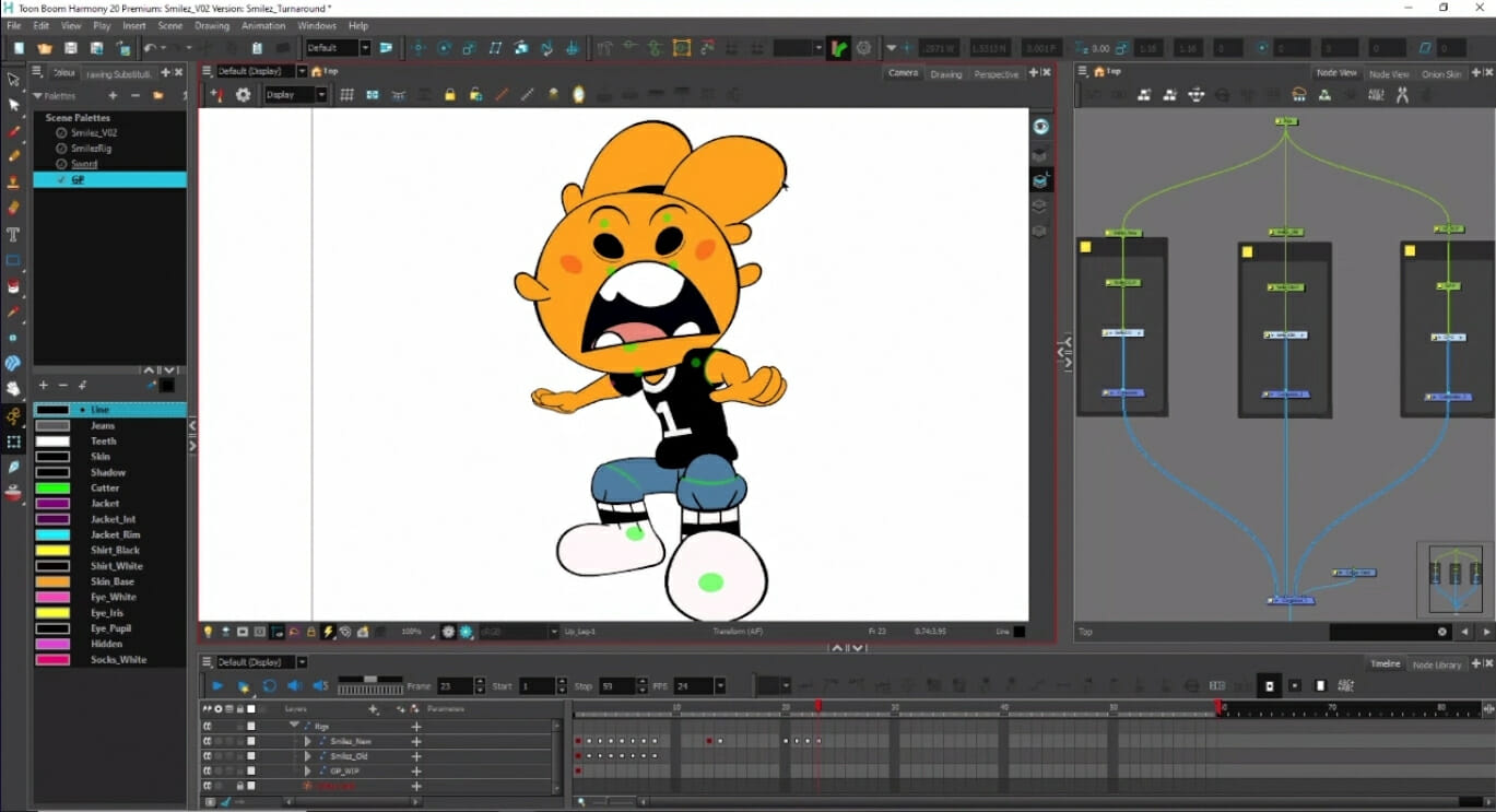 Nic Parris and Jordan Beatty on designing and rigging Smilez