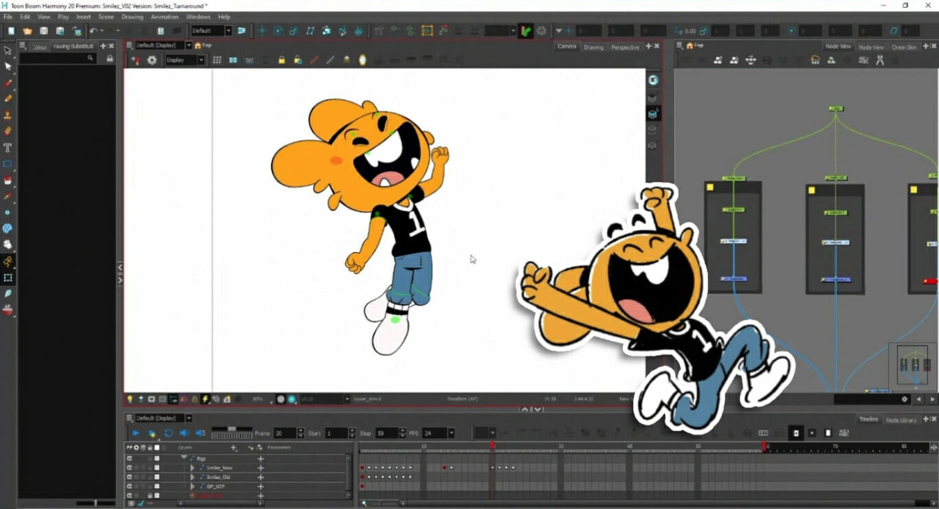 Nic Parris and Jordan Beatty on designing and rigging Smilez | Toon Boom
